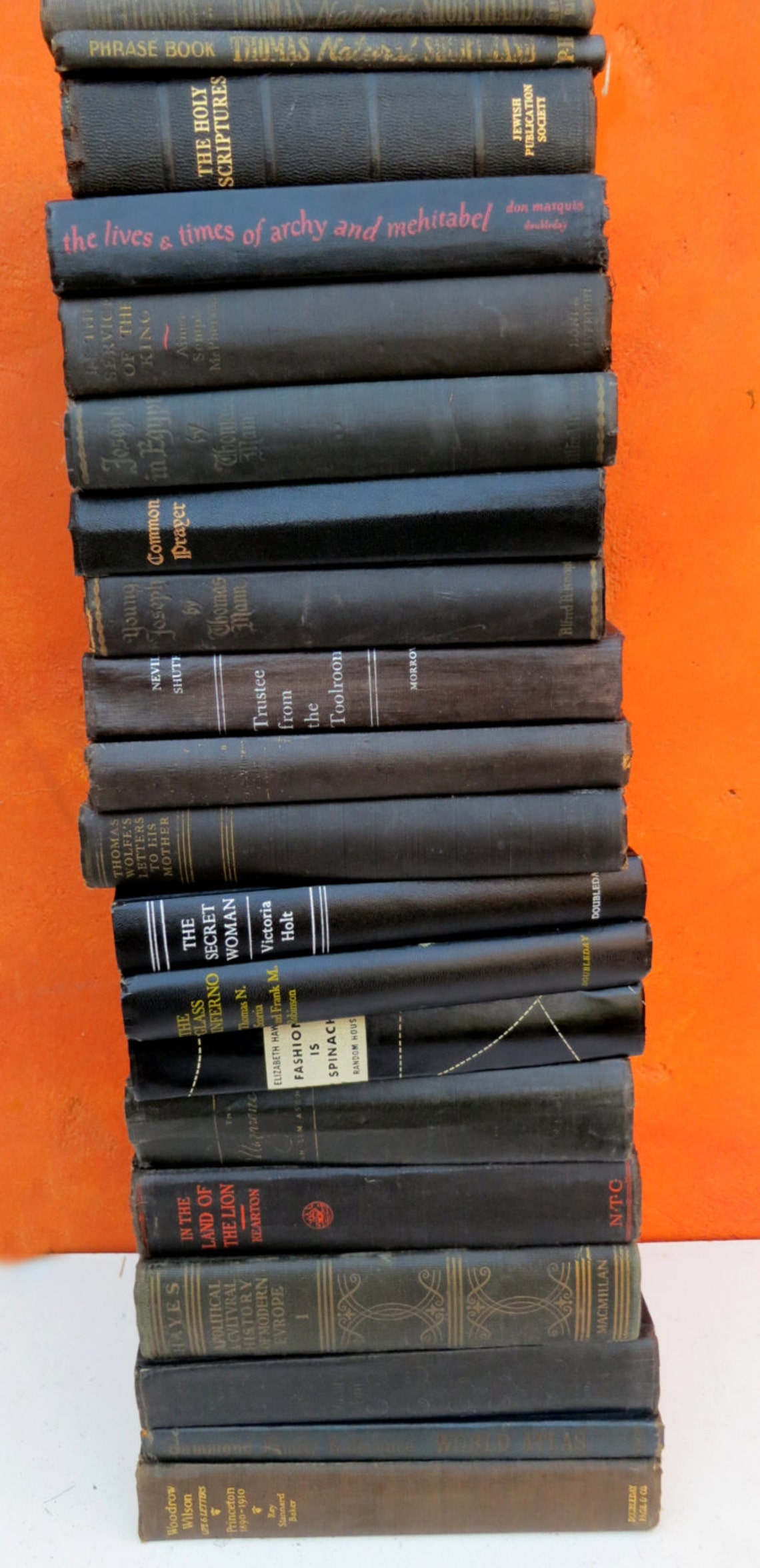 Vintage Black Book Collection. Lot Decorative Vintage Black Hardcover ...