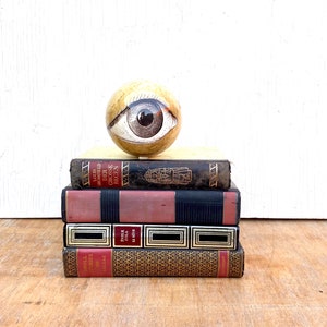 Vintage Black, Red, Metallic Gold Book Stack. Decorative Books. Dark ...