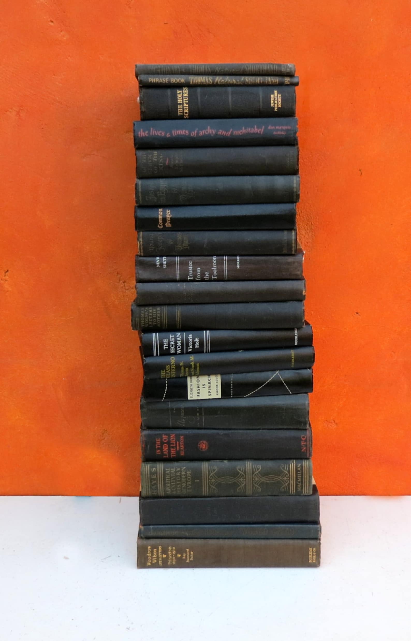Vintage Black Book Collection. Lot Decorative Vintage Black Hardcover ...