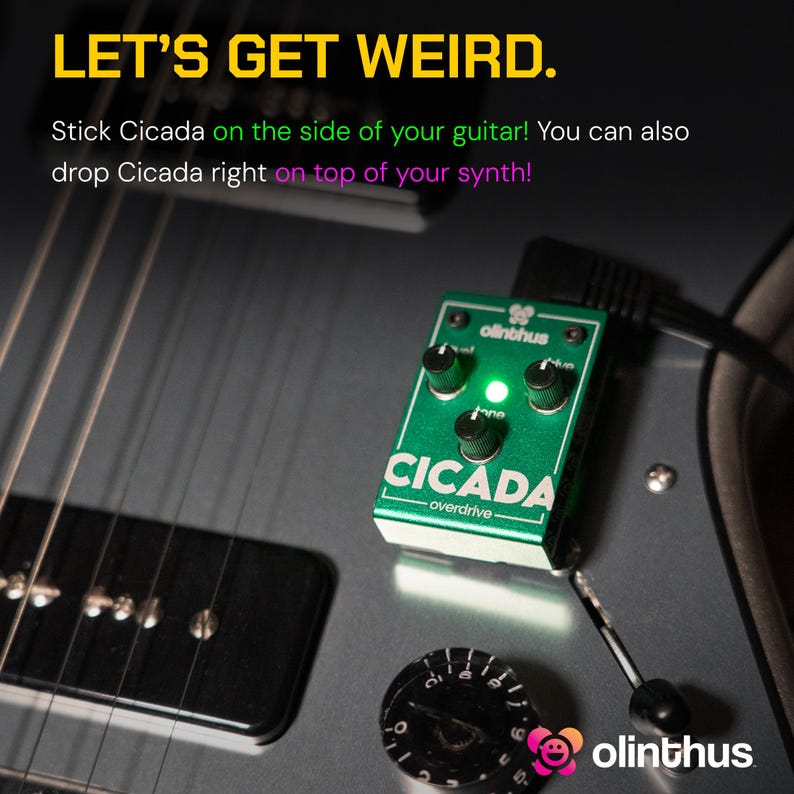 World's Smallest Guitar Effects Pedal – Olinthus Cicada Overdrive ...