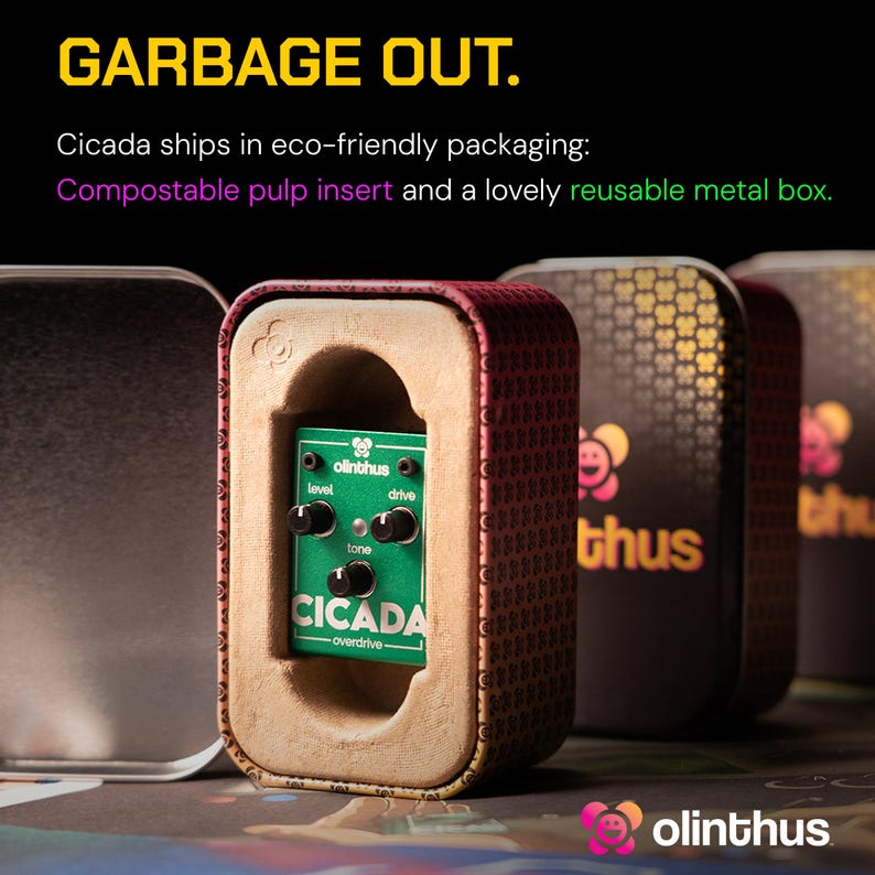 World's Smallest Guitar Effects Pedal – Olinthus Cicada Overdrive - Great Guitarist Gift! - Etsy