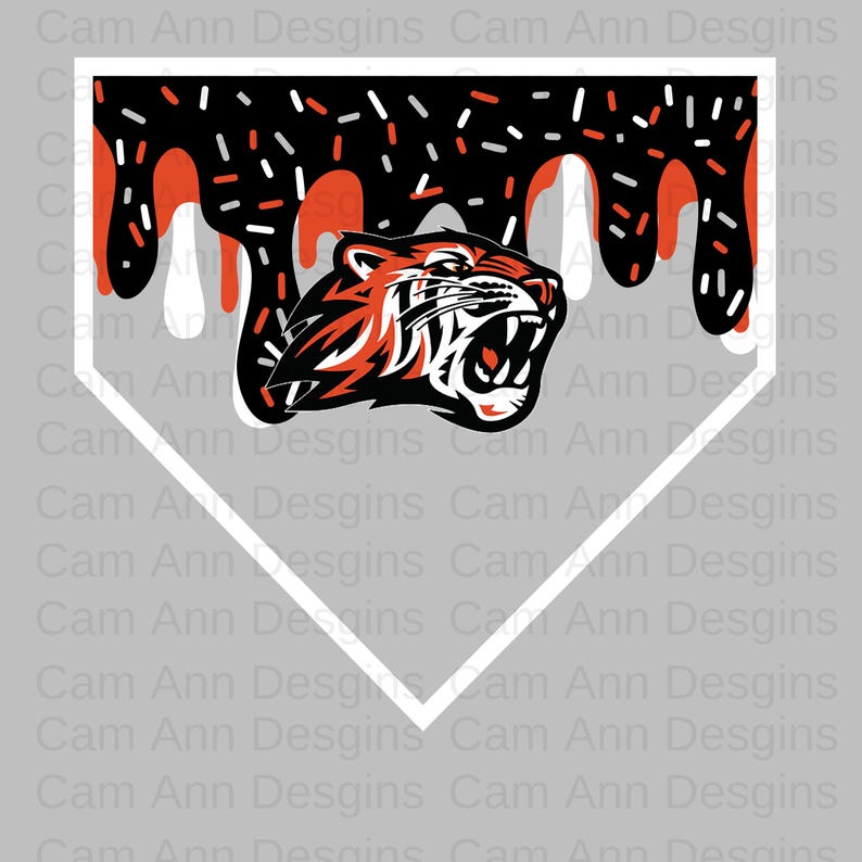 Tigers Drip, Orange, Black Mascot PNG Digital File - Etsy