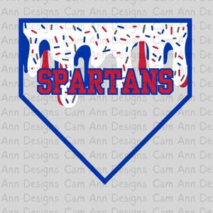 Spartans Drip, Blue, Red Mascot PNG Digital File - Etsy