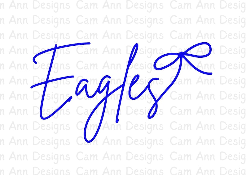Eagles, Blue Bow, Mascot PNG Digital File - Etsy