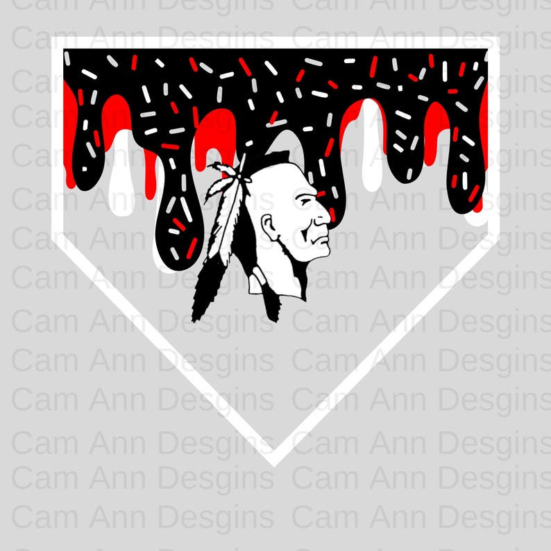 Braves Drip, Red, Black Mascot PNG Digital File - Etsy