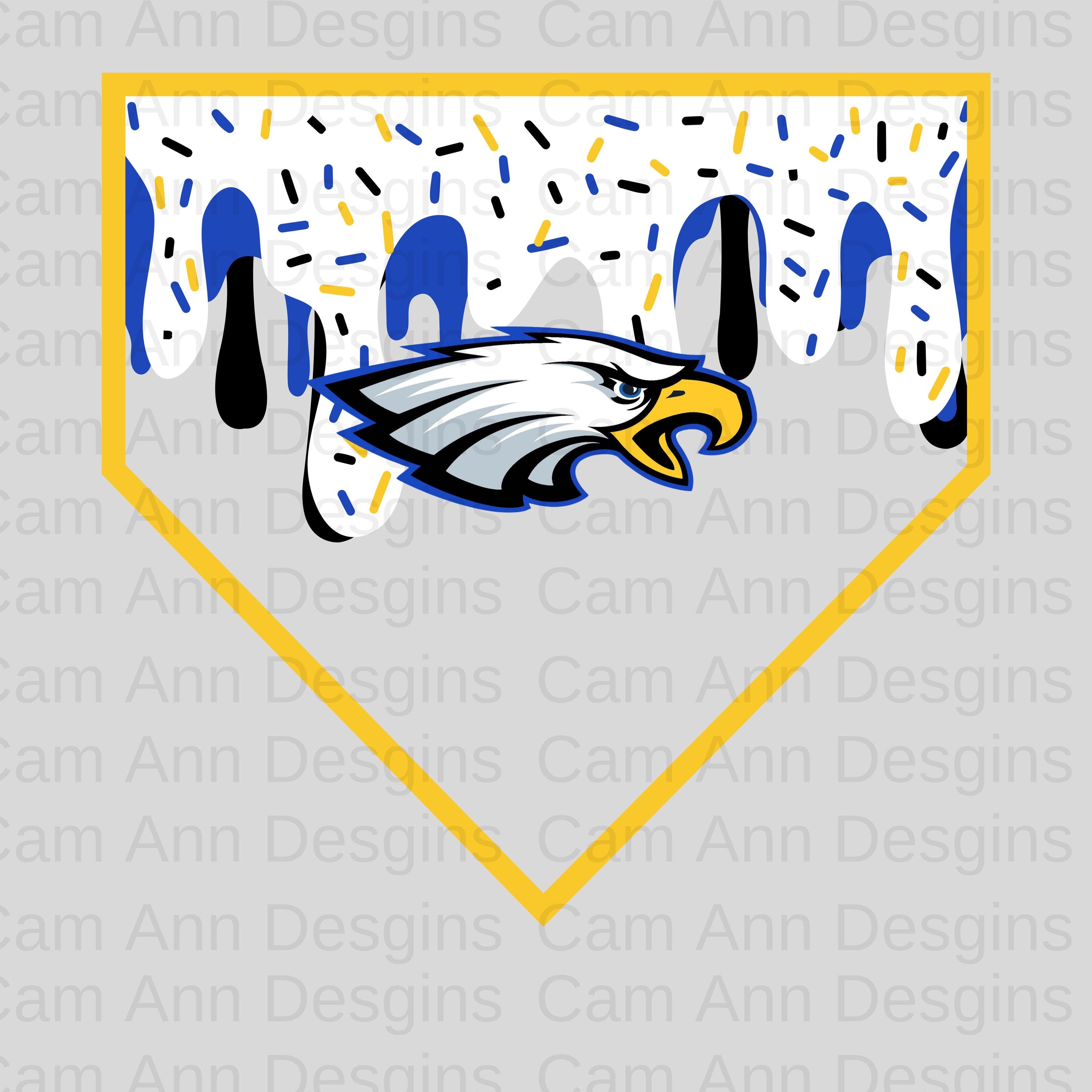 Eagles Drip, Blue, Yellow Mascot PNG Digital File - Etsy