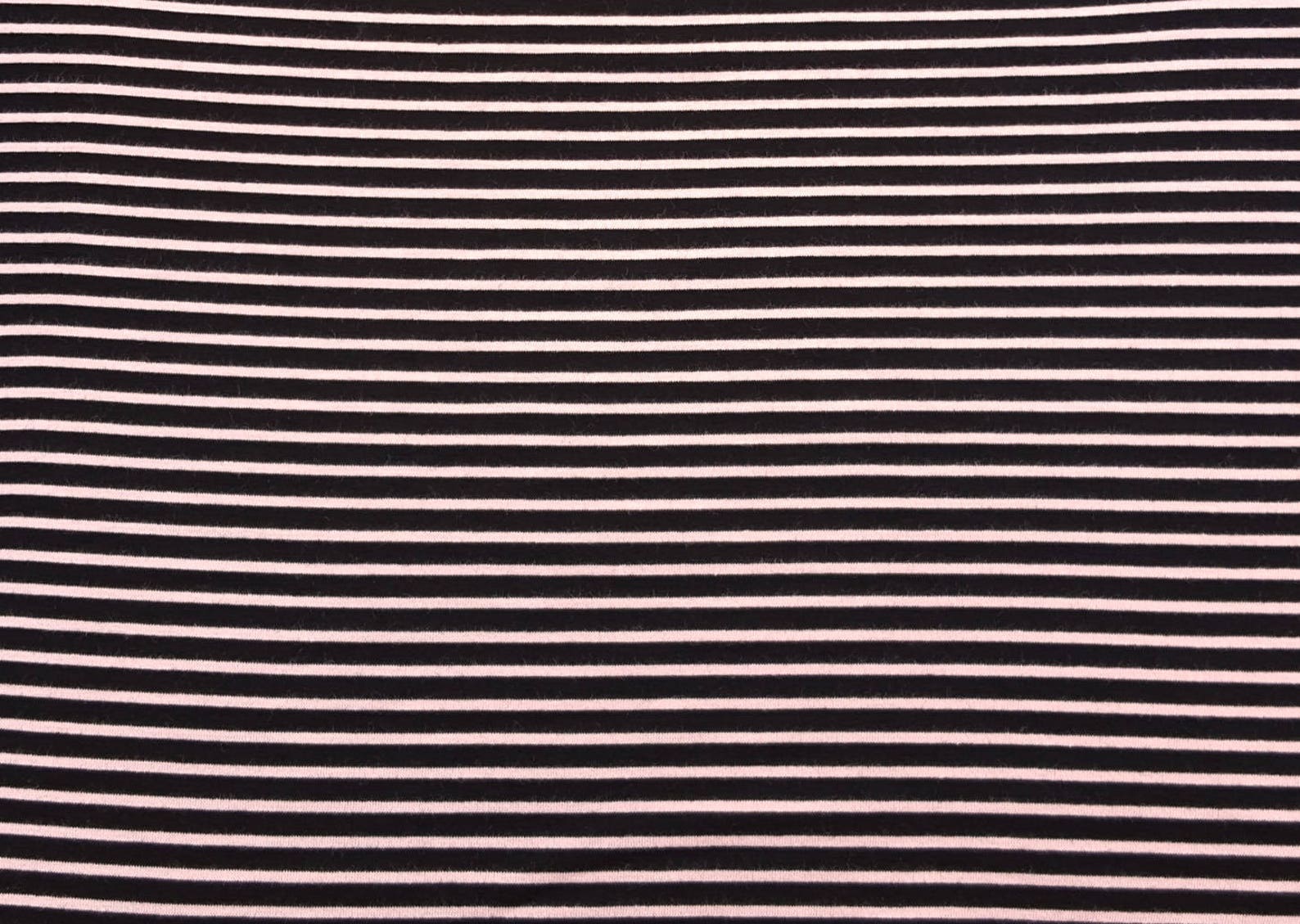 Black Tan Stripe Fabric Yarn Dye Rayon Spandex Jersey Knit by the Yard ...