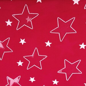 Red Cotton Jersey Knit Star Fabric by the Yard Patriotic Burnout Stars ...