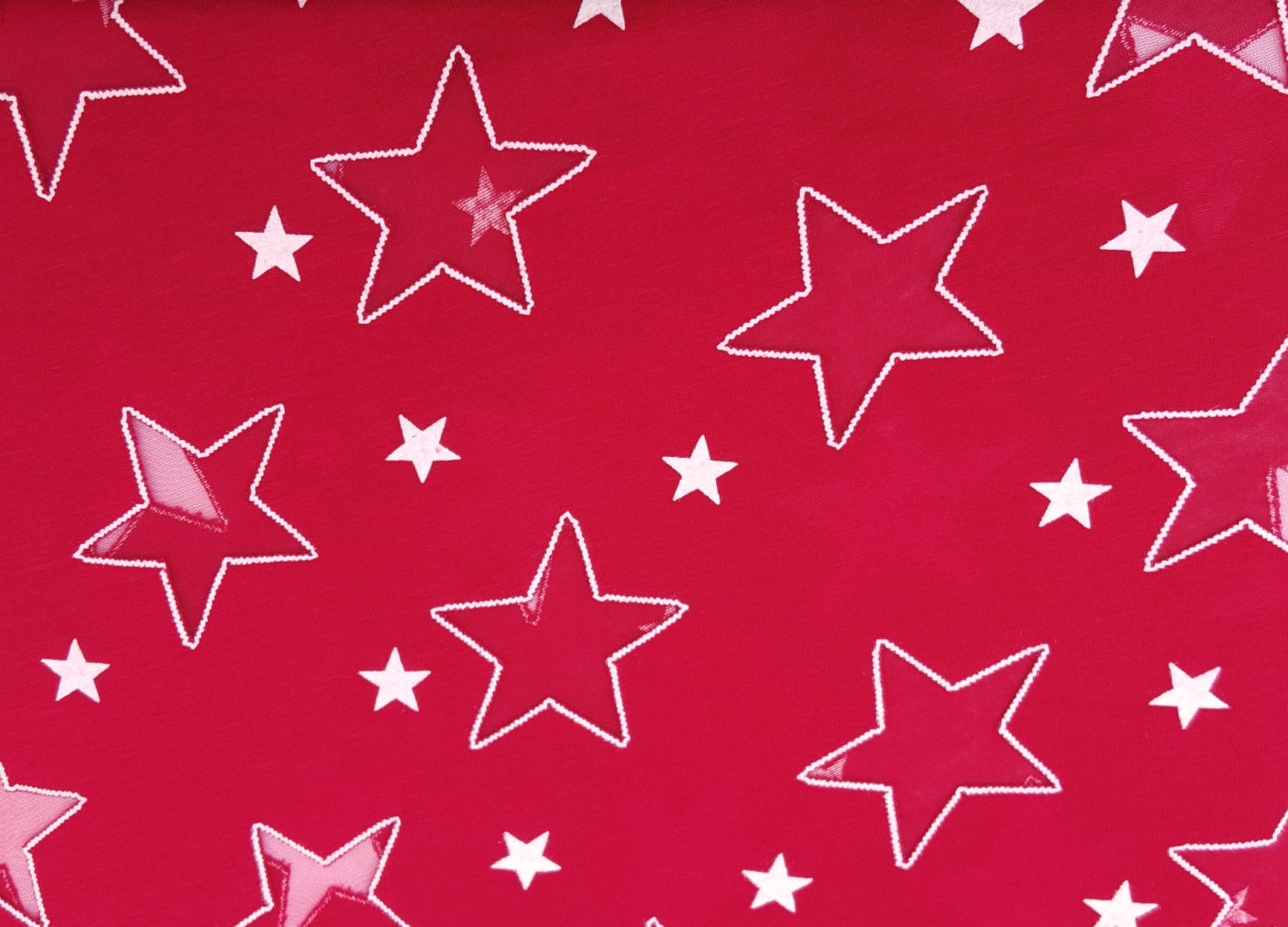 Red Cotton Jersey Knit Star Fabric by the Yard Patriotic | Etsy