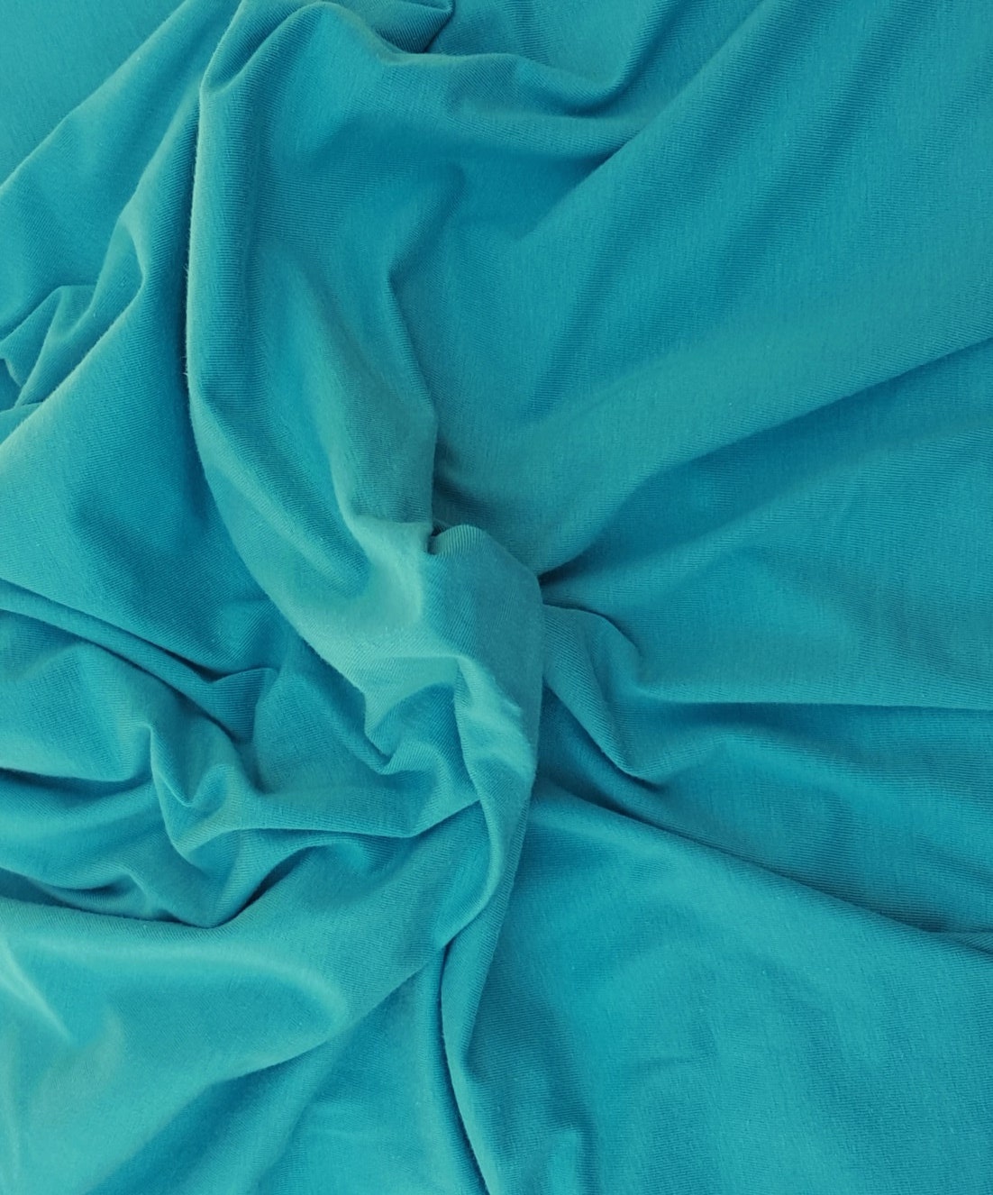 Turquoise Organic Cotton Spandex Fabric Eco Friendly Jersey - Etsy