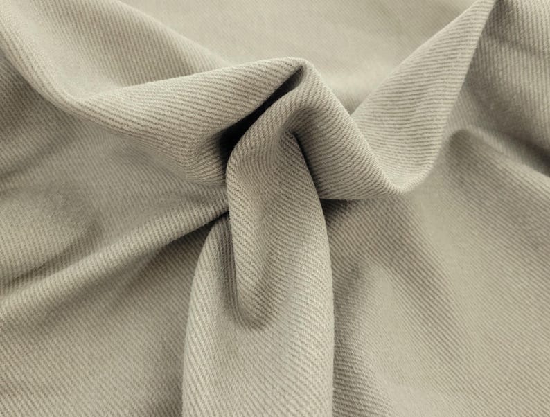 100% Cotton Bull Denim Fabric by the Yard Cement 350GSM [slipcover ...