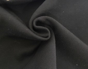 Black 2x1 Rib Knit Stretch Fabric by the Yard Style 752 - Etsy