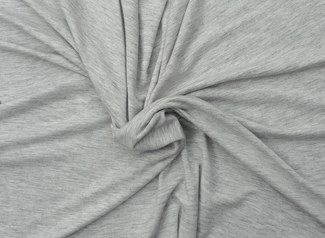 Lt. Heather Gray Cotton Blend Jersey Knit Fabric by the Yard - Etsy