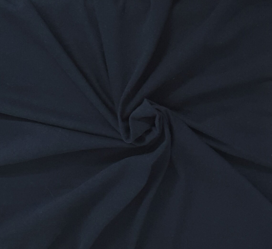 Navy Cotton Jersey Knit Fabric by the Yard 67w - Etsy