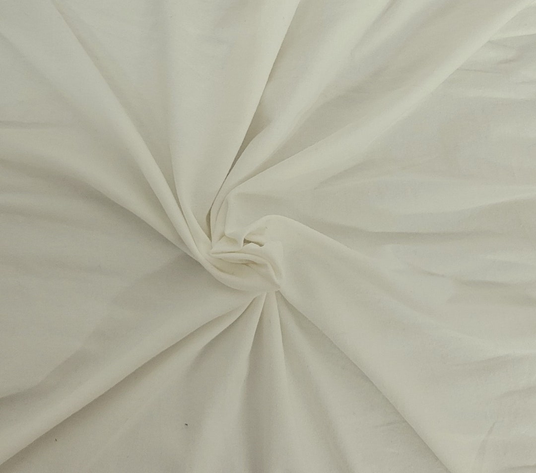 Off White PFD Cotton Spandex Fabric Jersey Knit by the Yard 190GSM - Etsy