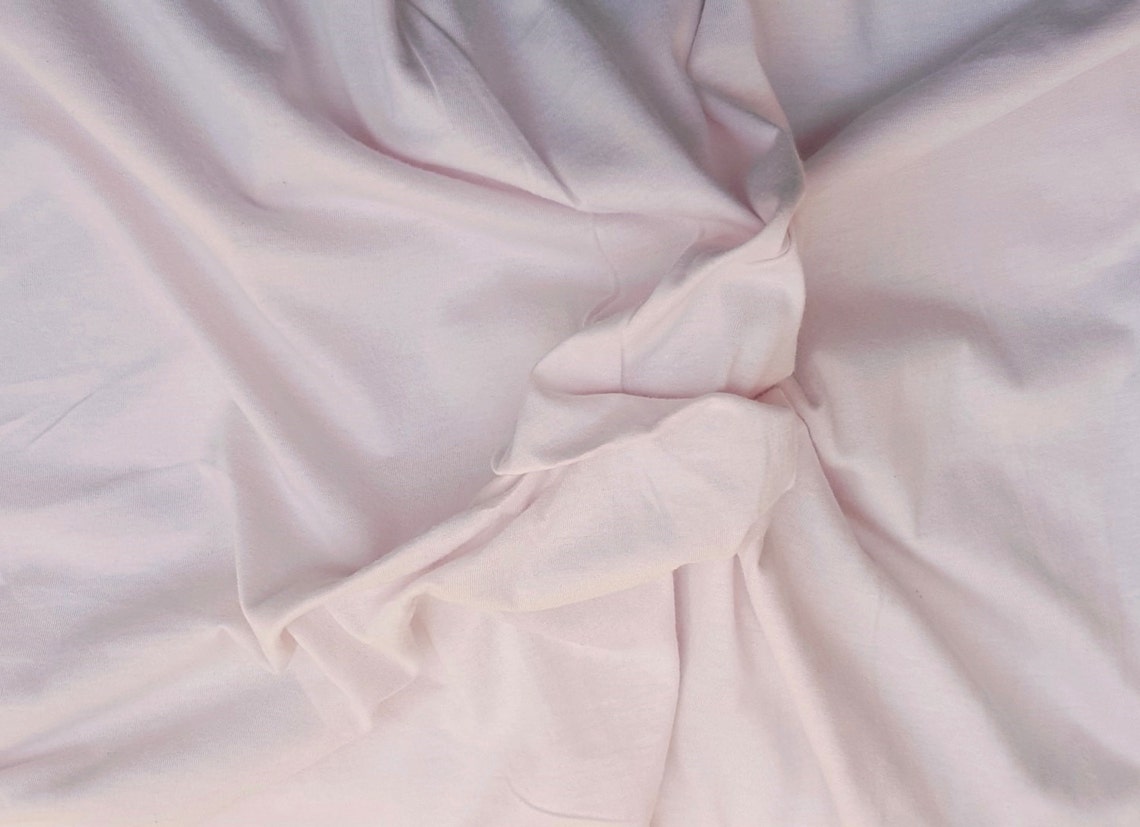 Baby Pink Cotton Fabric Jersey Knit by the Yard 58 W - Etsy