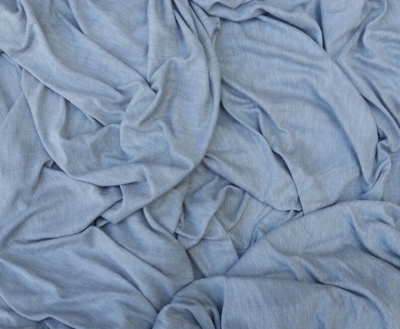 Modal Silk Fabric Jersey Knit by the Yard Heather Grey - Etsy