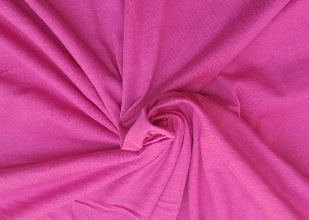 Raspberry Cotton Fabric Jersey Knit by the Yard - Etsy
