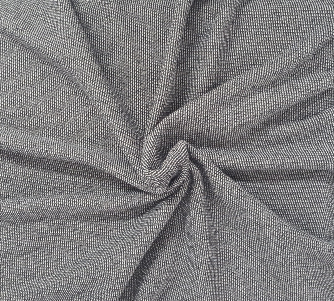 Yarn Dye Cotton French Terry Knit Fabric by the Yard 290GSM Black White ...