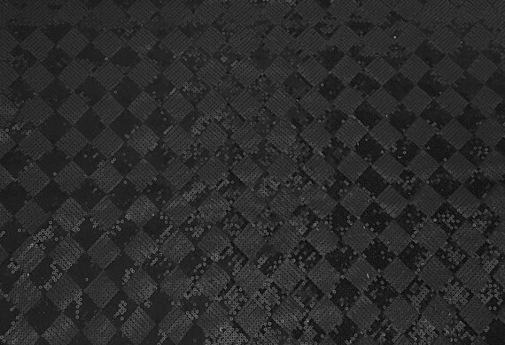 Two Tone Black Checkered Design Sequins Fabric by the Yard - Etsy