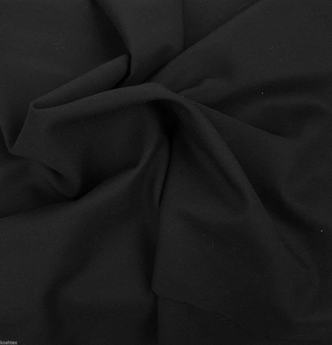 Black 100% Wool Suit Fabric by the Yard MADE IN EUROPE Suiting Fabric ...