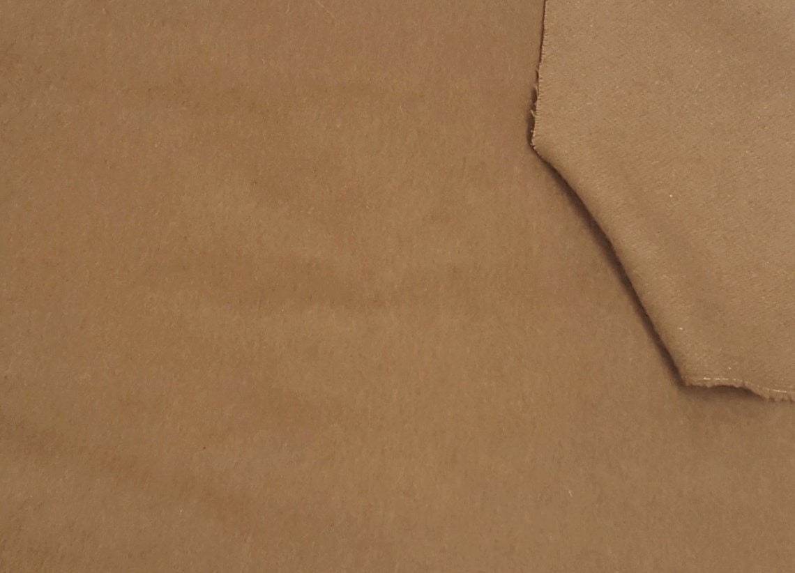 100% Wool Lt. Brown Fabric by the Yard 340GSM Heavy Weight - Etsy
