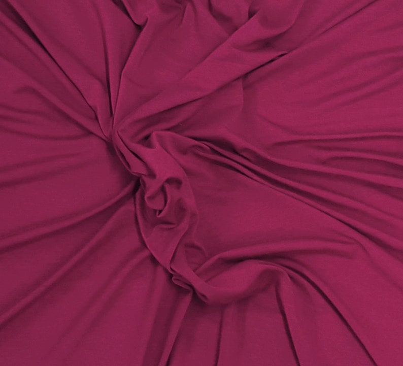 Rayon Spandex Fabric Jersey Knit by the Yard Magenta 4 Way - Etsy