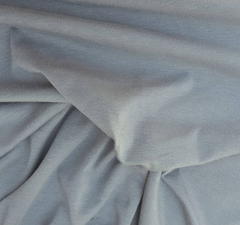Gray Modal Cotton Spandex Fabric Jersey Knit by the Yard 5/17 | Etsy
