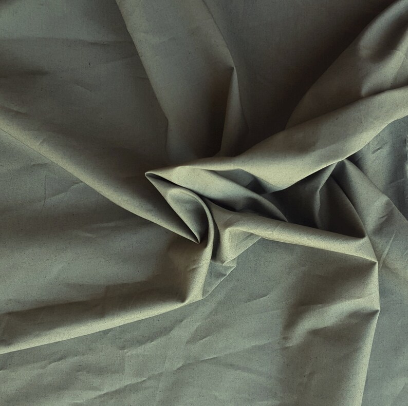Cotton Poplin Woven Fabric by the Yard Antique Pewter - Etsy