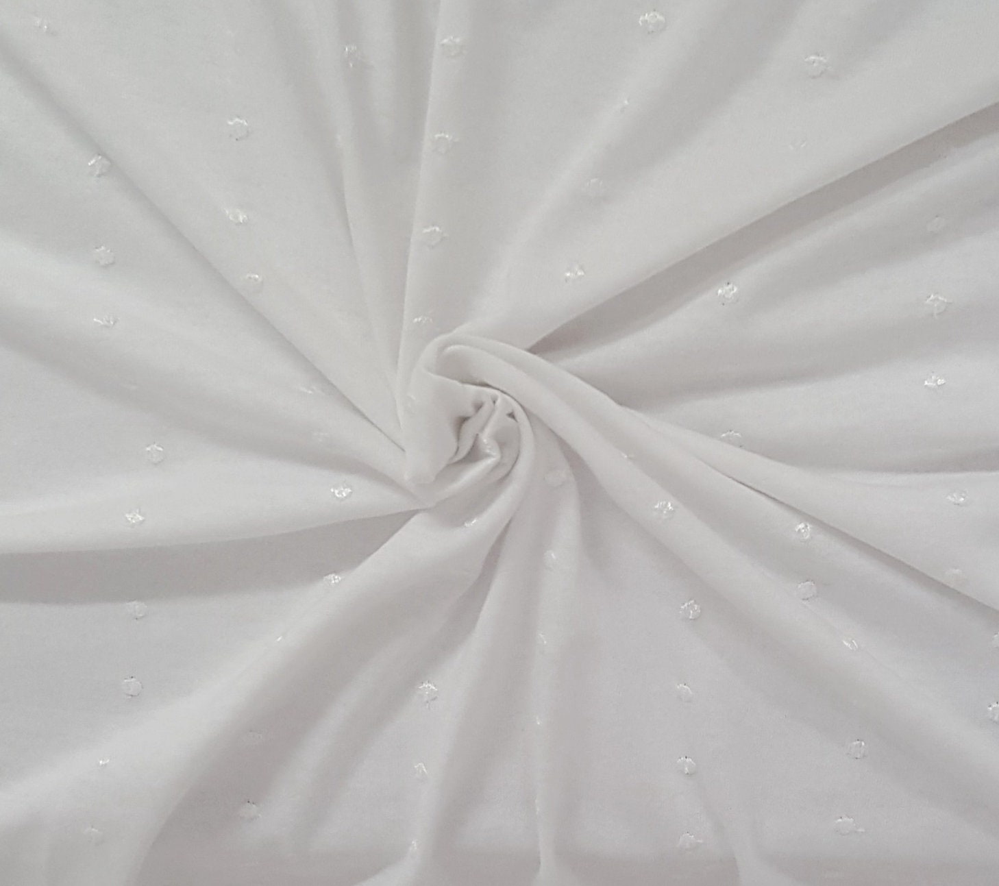 White Cotton Fabric Jersey Knit by the Yard One Side Border | Etsy