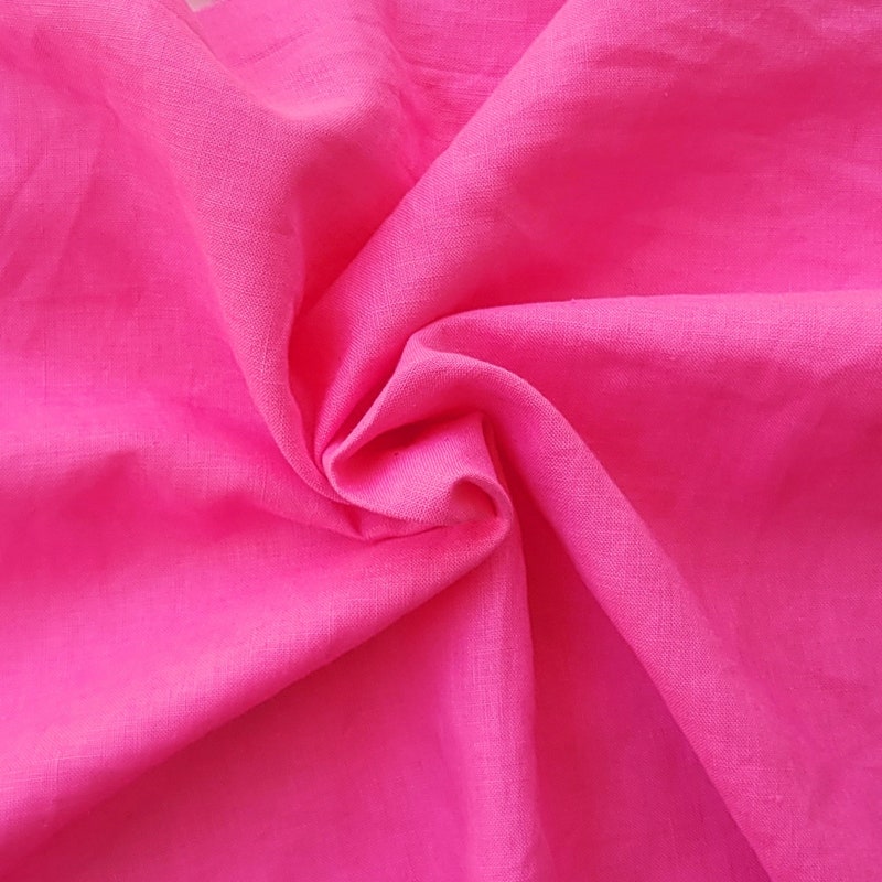Hot Pink Linen by Yard - Etsy