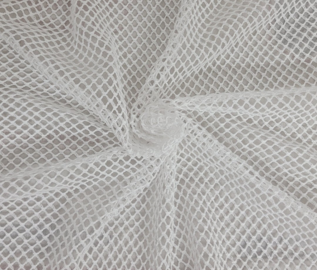 2 YDS White Cotton Fishnet Fabric 82 Width - Etsy