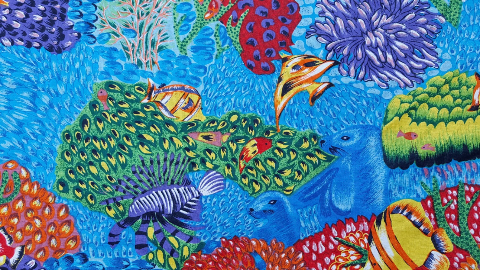 Cotton Fish in the Water Woven Fabric by the Yard Finding Nemo - Etsy