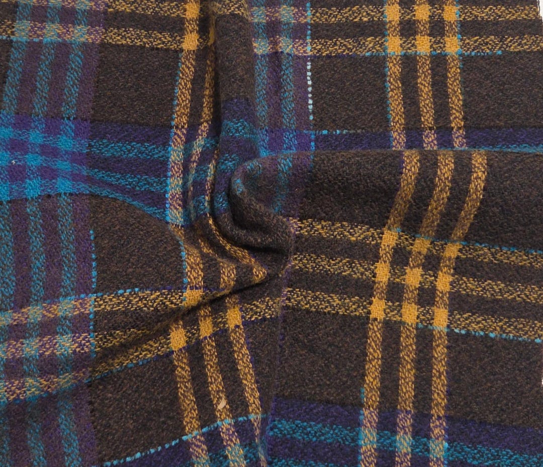 Deadstock Wool Plaid Woven Fabric by the Yard [coat, Saddle Pads ...