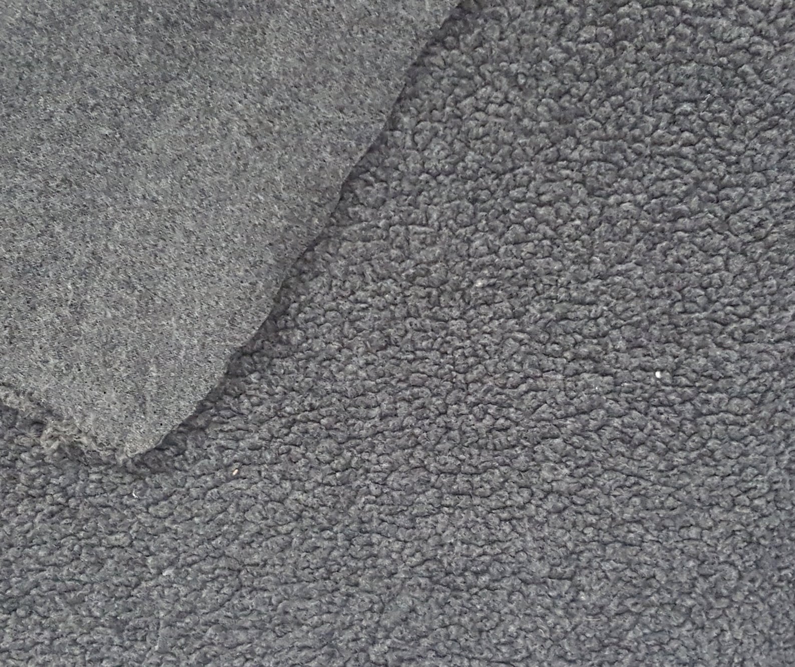 Dark Gray Sherpa Fleece Knit Fabric by the Yard | Etsy