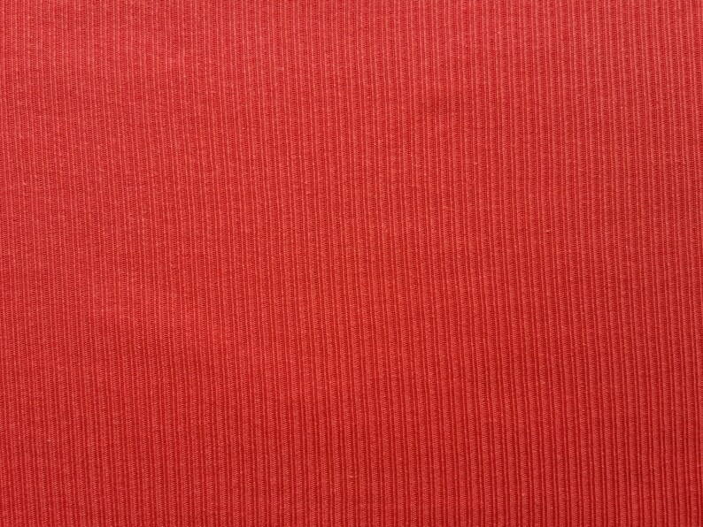 Orange Rib 2x2 Knit Supima Cotton Rayon Fabric by the Yard Flat Back - Etsy