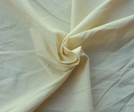 Cotton Poplin Woven Fabric by the Yard Butter | Etsy