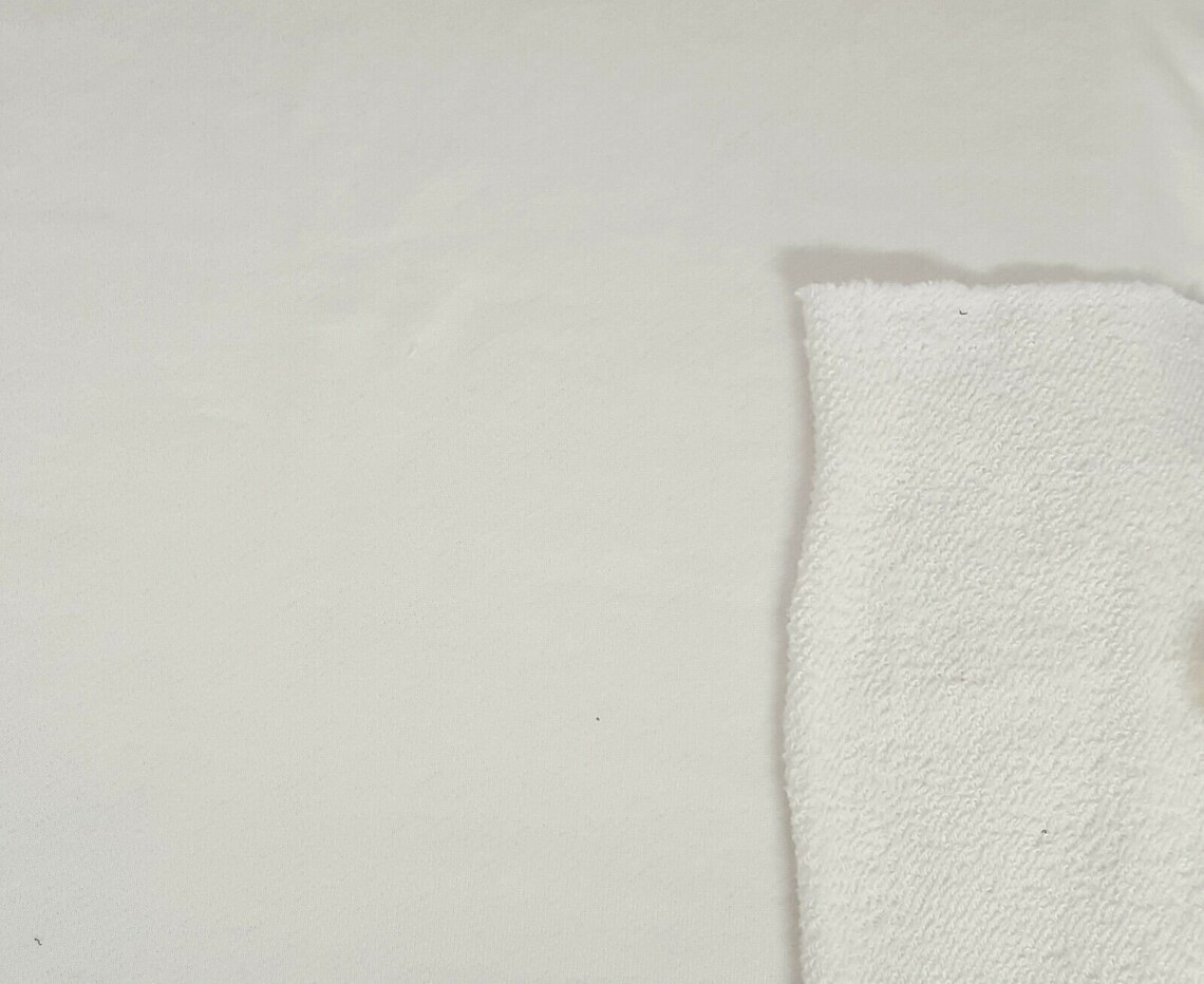 Off White PFD Cotton French Terry Knit Fabric by the Yard - Etsy