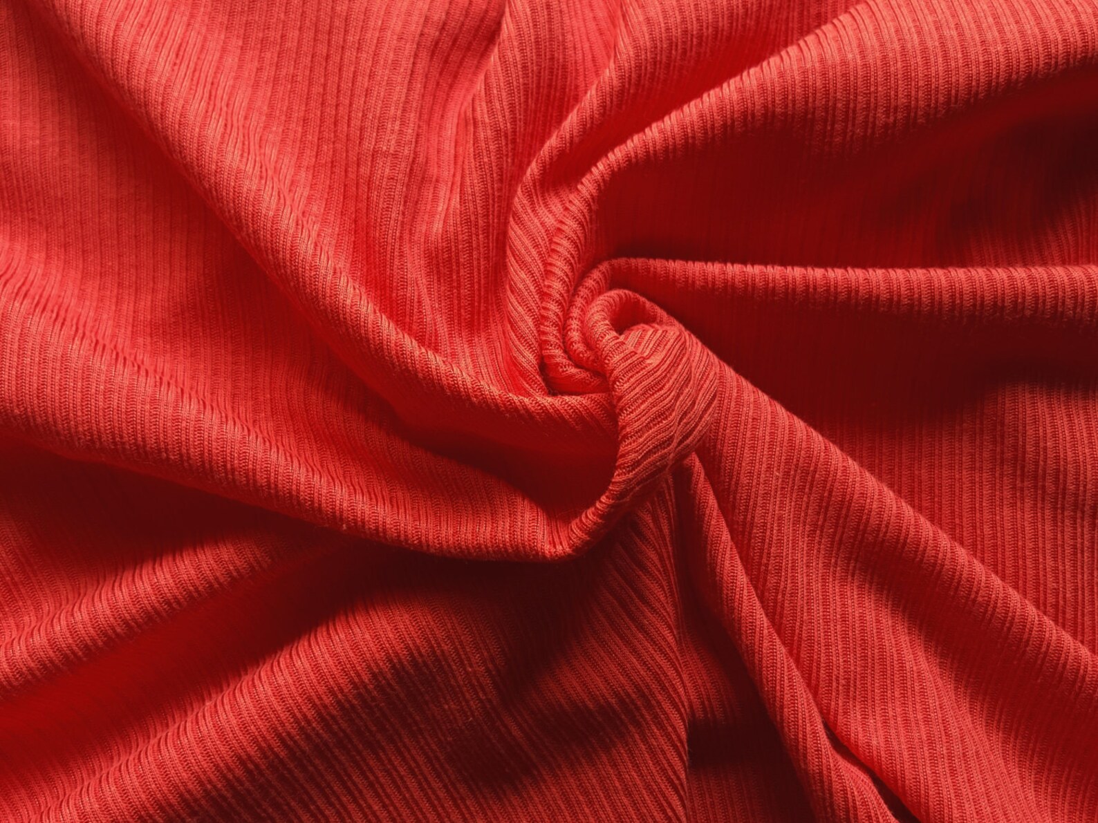 Orange Rib 2x2 Knit Supima Cotton Rayon Fabric by the Yard Flat Back - Etsy