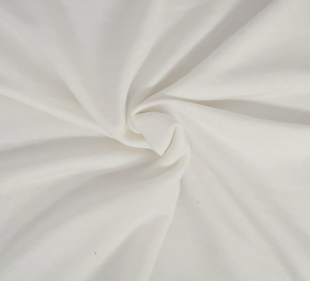 Off White PFD Cotton French Terry Knit Fabric by the Yard 330GSM ...