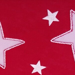 Red Cotton Jersey Knit Star Fabric by the Yard Patriotic Burnout Stars ...