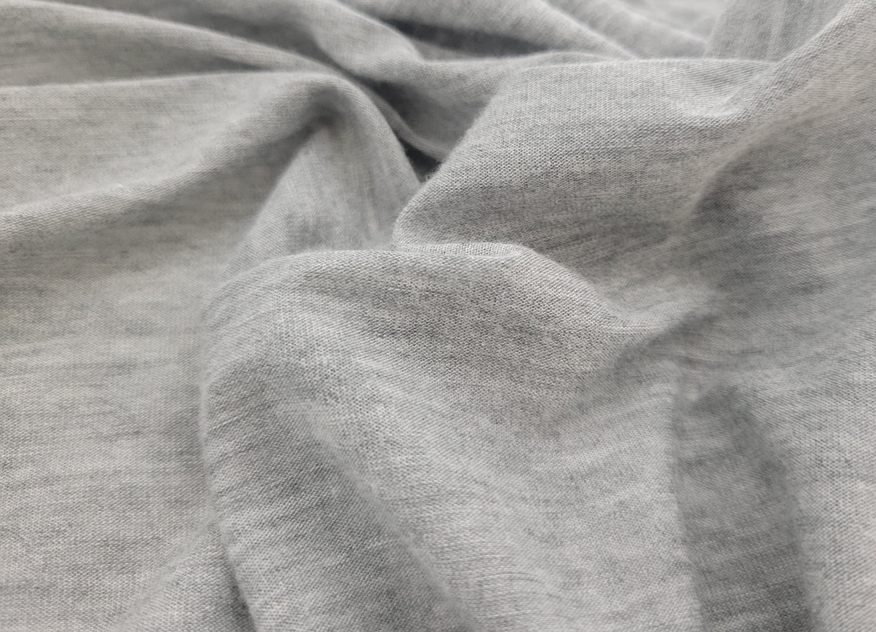 Micro Modal Silk Fabric Jersey Knit by the Yard Heather Grey 100GSM - Etsy