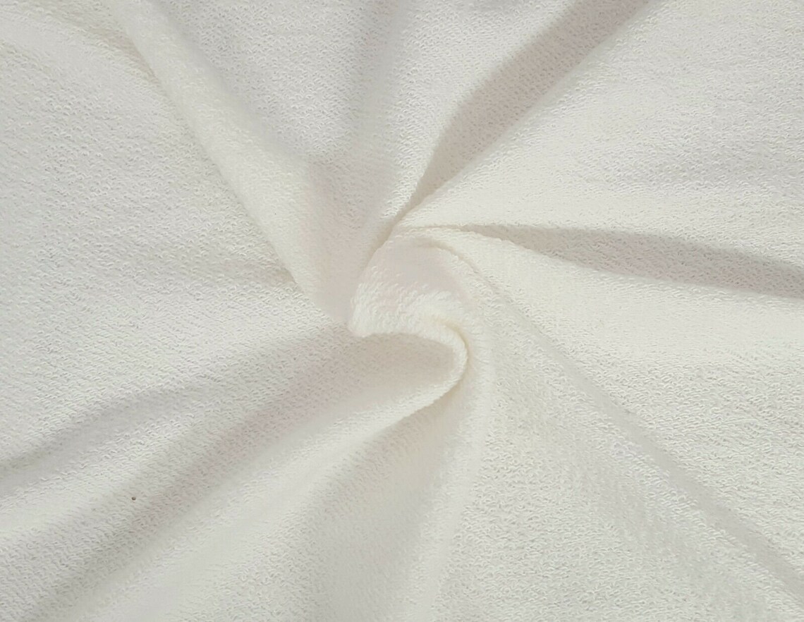 Off White PFD Cotton French Terry Knit Fabric by the Yard - Etsy