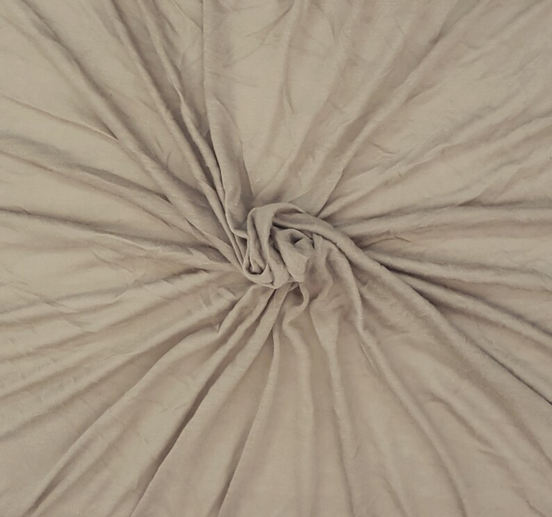 Silk Modal Fabric Jersey Knit by the Yard Taupe 1 - Etsy
