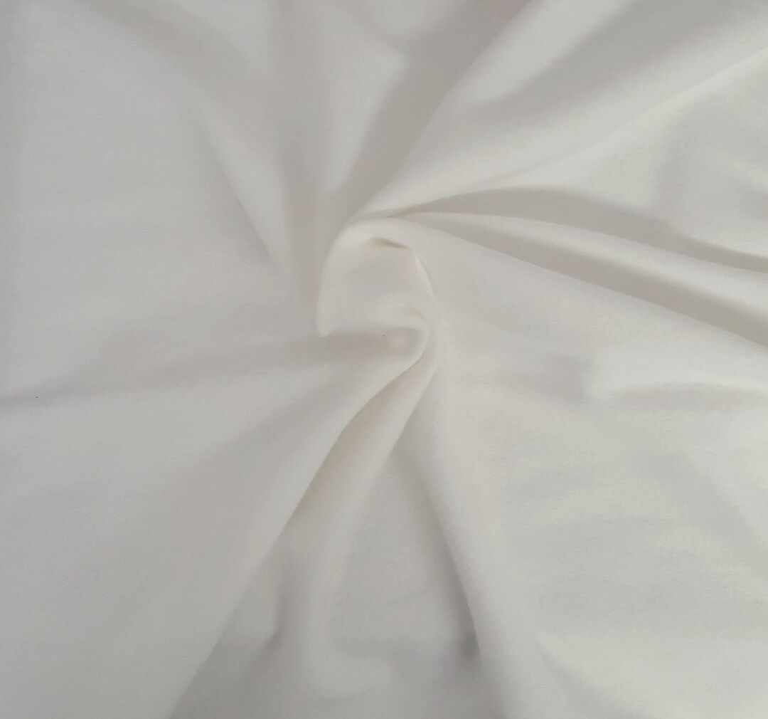 White Cotton Blend Fleece Fabric by the Yard 14.5 Oz [zip Up, Hoodie ...