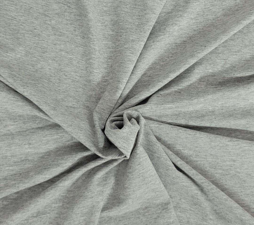 Heather Gray Modal Rayon Spandex Fabric Jersey Knit by the Yard 4 Way ...