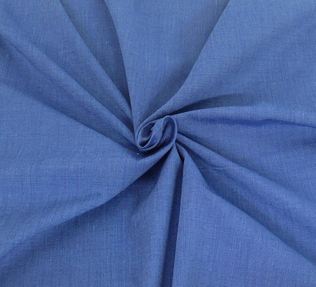 Cotton Blend Poplin Woven Fabric by the Yard & Wholesale French Blue ...