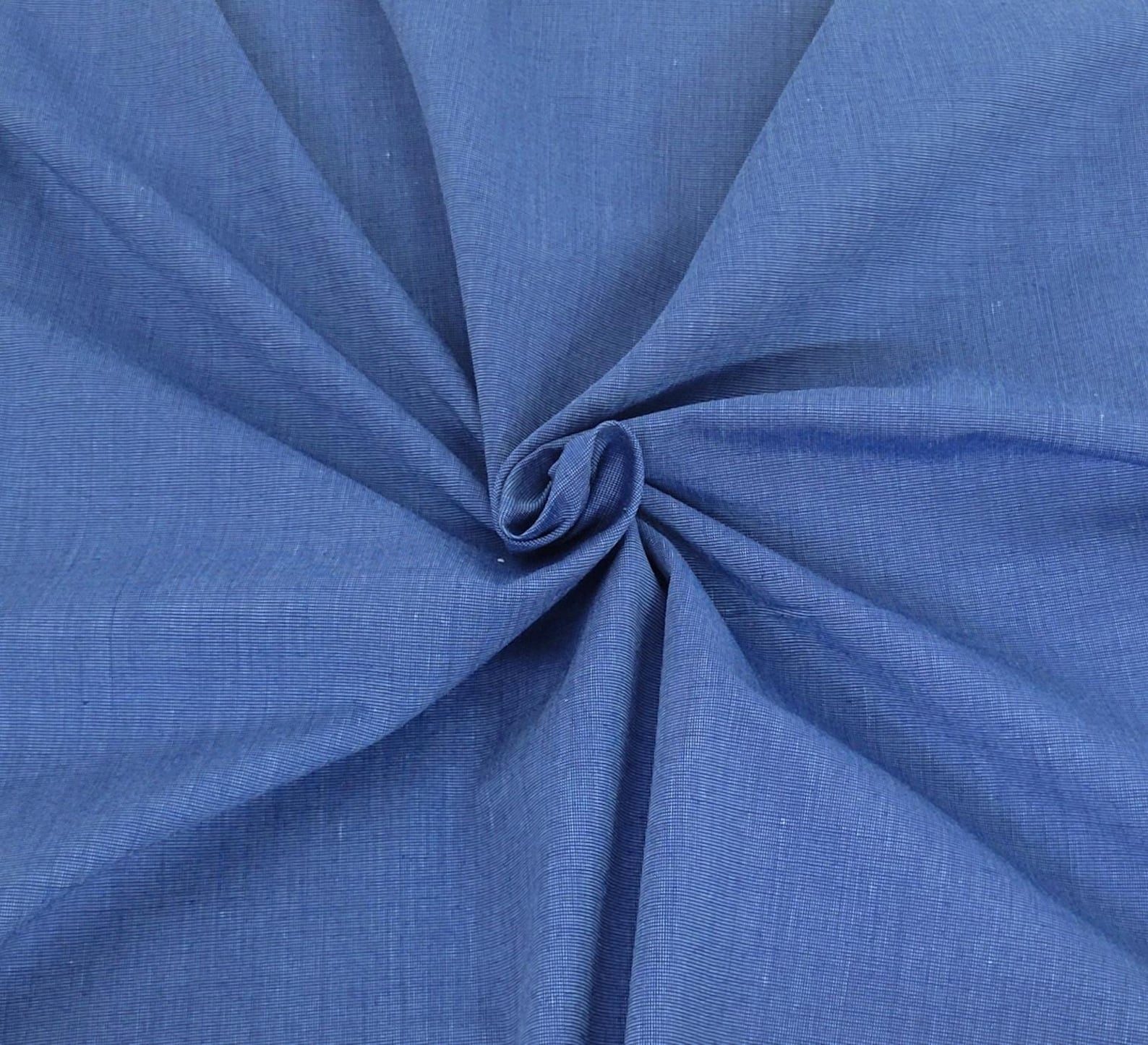 Cotton Blend Poplin Woven Fabric by the Yard & Wholesale French Blue ...