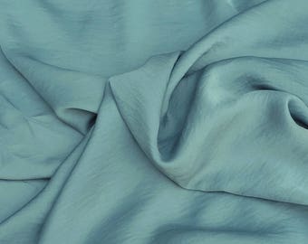 Coppen Blue Fabric L'amour Dull Bridal Satin Fabric Fabric by the Yard ...