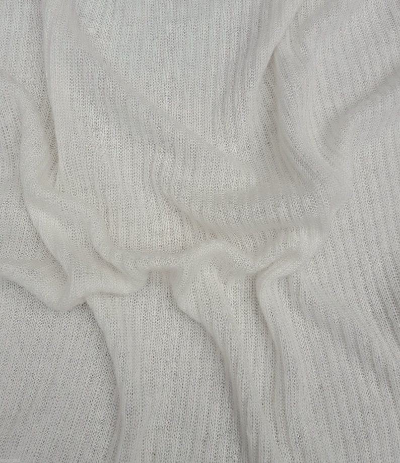 Ivory Wool Blend 2x4 Rib Sweater Knit Fabric by Yard 1 - Etsy